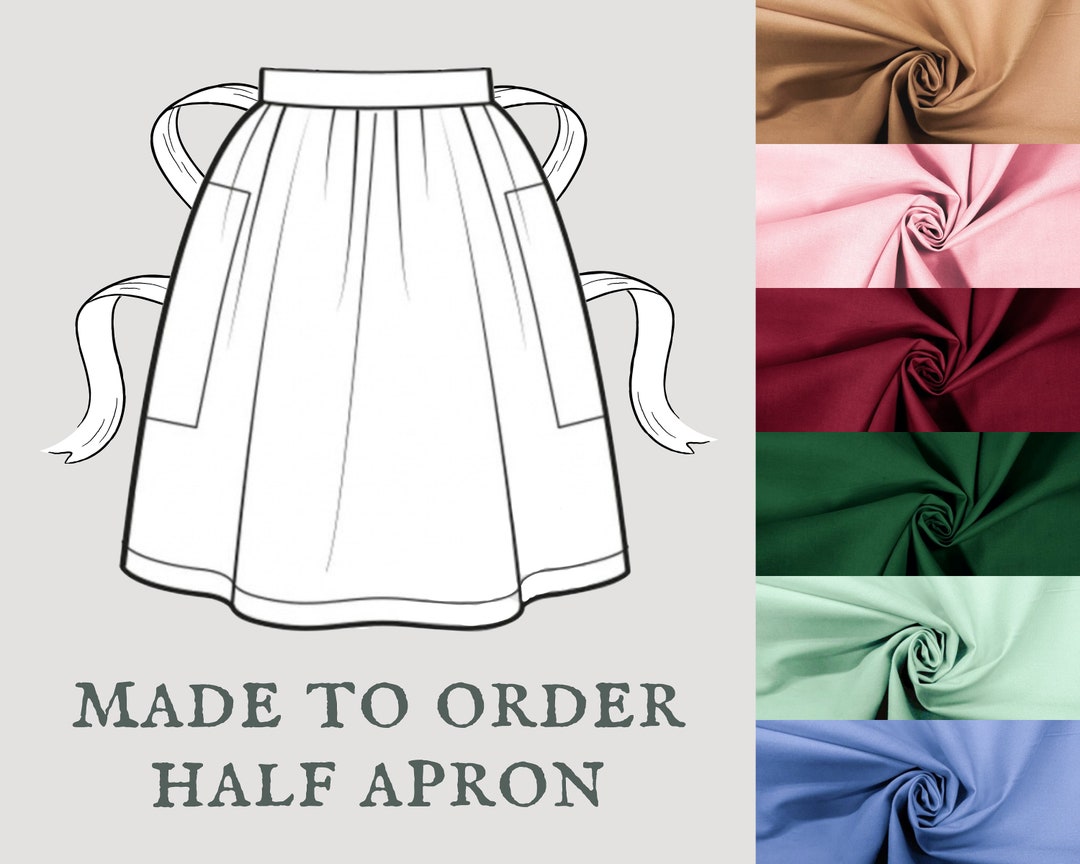 Cottagecore Pocket Apron Prairie Tied Waist Apron Made to - Etsy