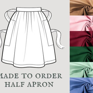 Cottagecore Pocket Apron Prairie Tied Waist Apron Made to - Etsy