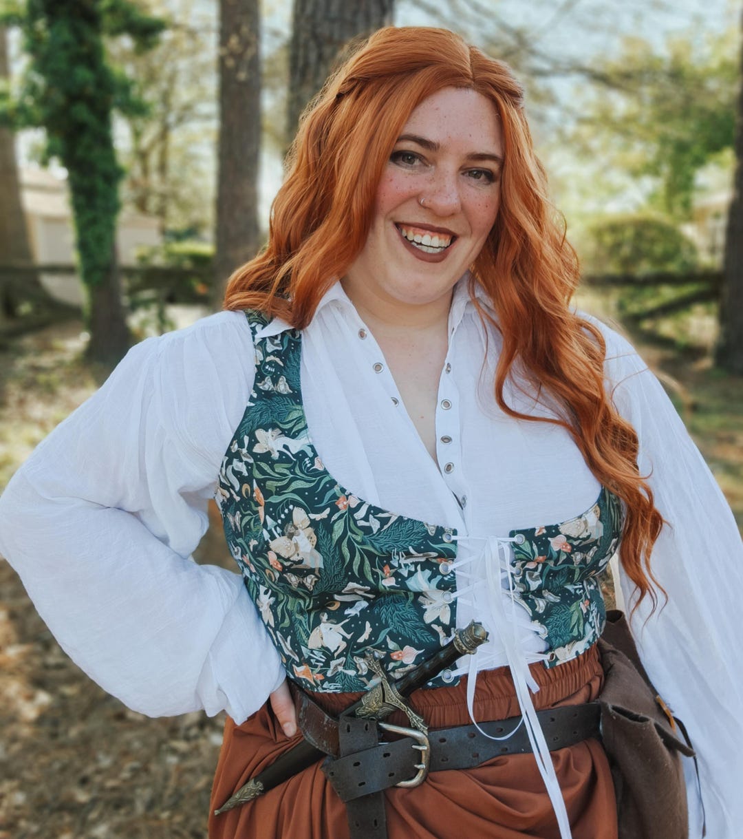Woodland Fae Bodice | Reversible Cottagecore Lace up Bodice | Woodland ...