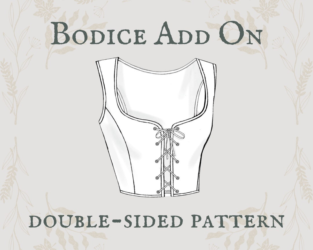 Bodice Add-on Double Sided Pattern Made to Order Reversible - Etsy