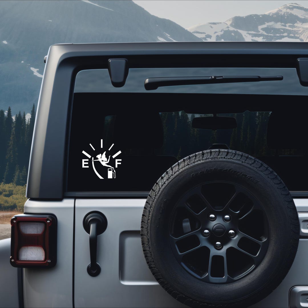 Funny Tinker Bell-inspired Vinyl Decal – Fuel Gauge Sticker for Car ...