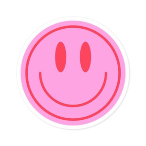 Preppy Smiley Face - Round Stickers, Indooroutdoor - Etsy