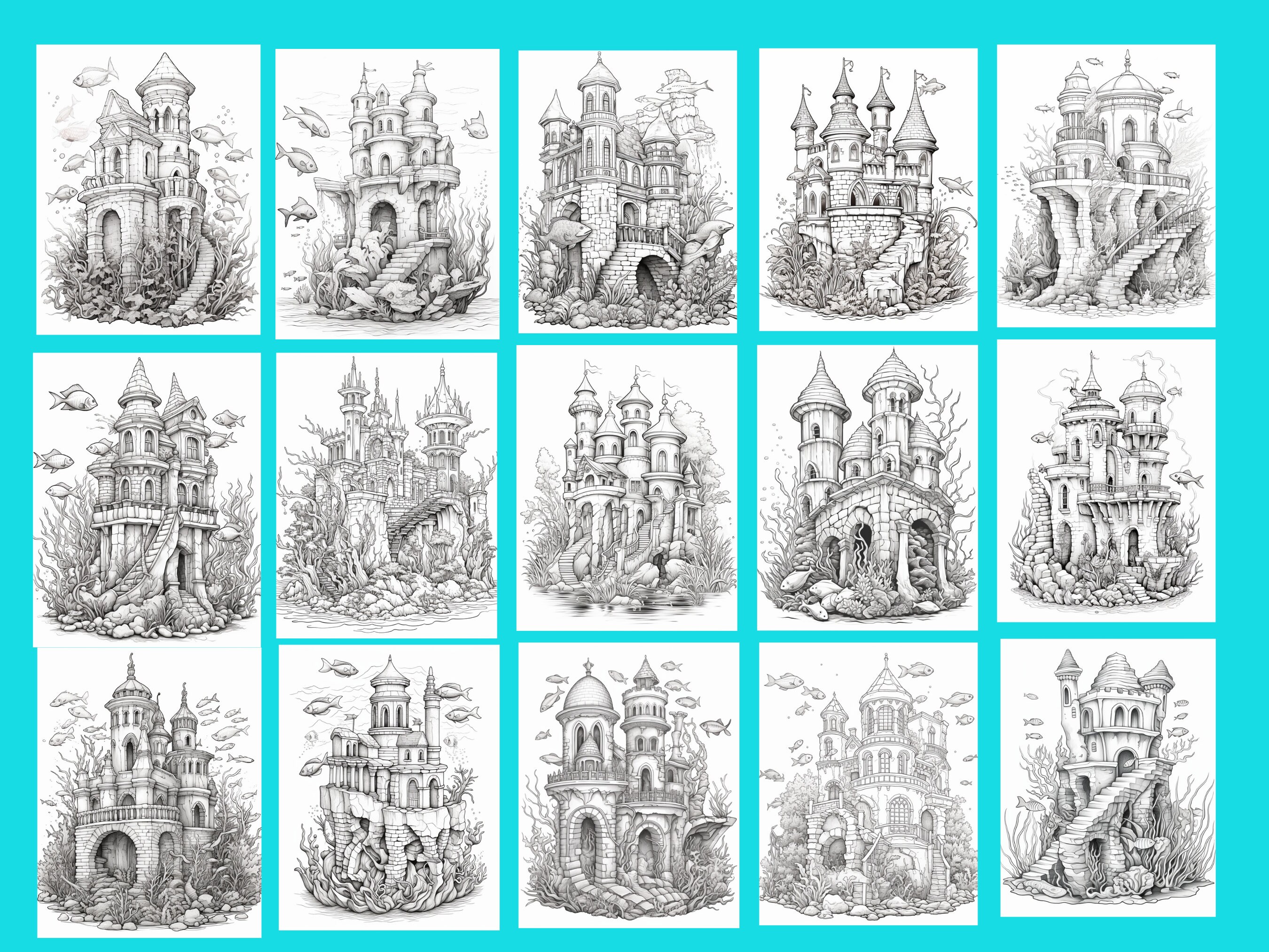 Deep Sea Coloring Pages for Kids Cute Drawings Underwater Princess ...