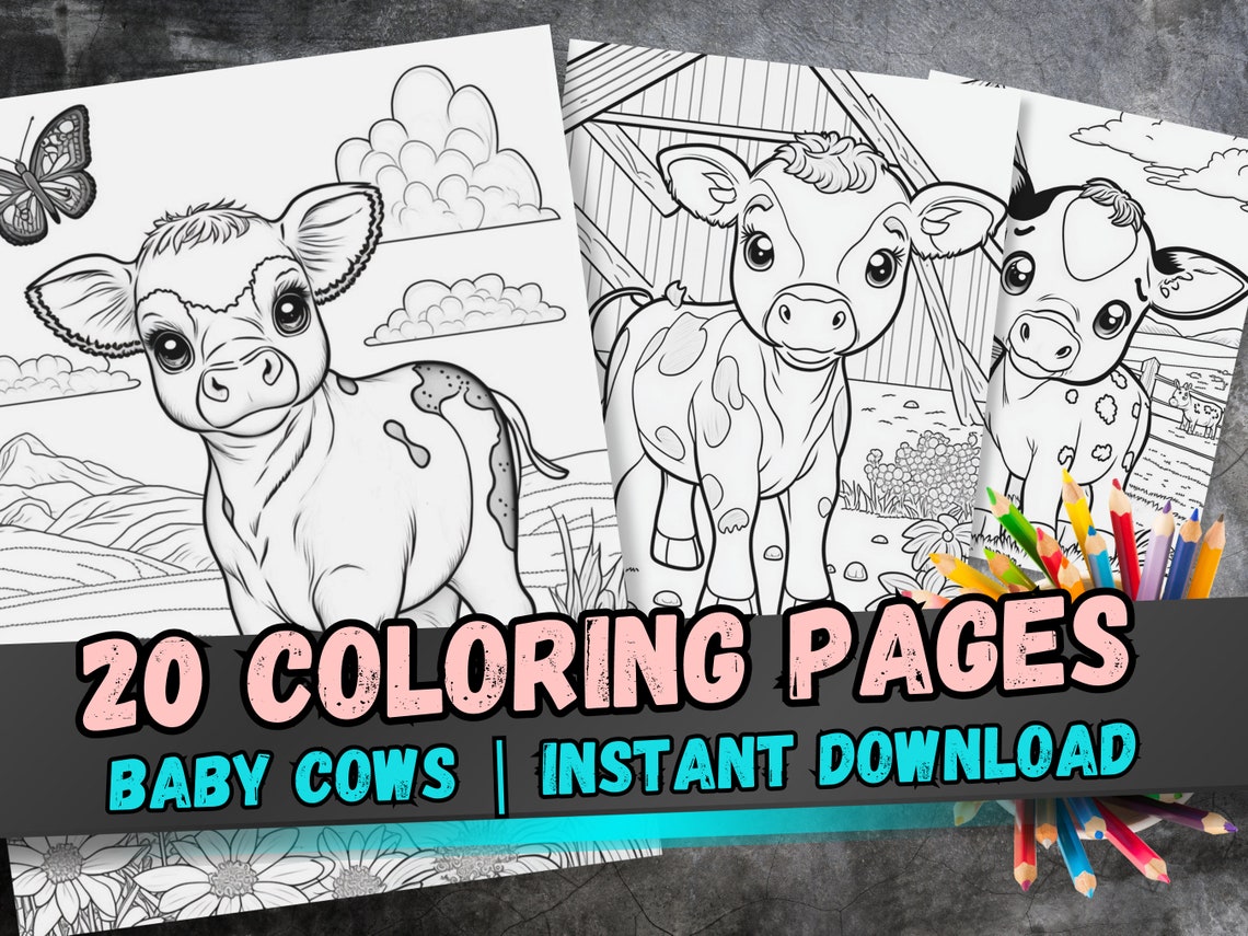 Cows Coloring Page for Adults & Kids | Printable Cow Coloring Pages ...