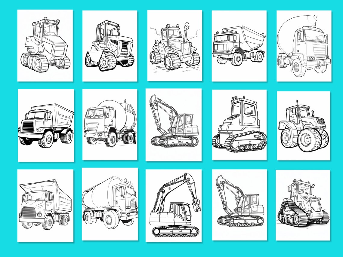 Construction Truck Coloring Book | Printable Kids Coloring Pages ...