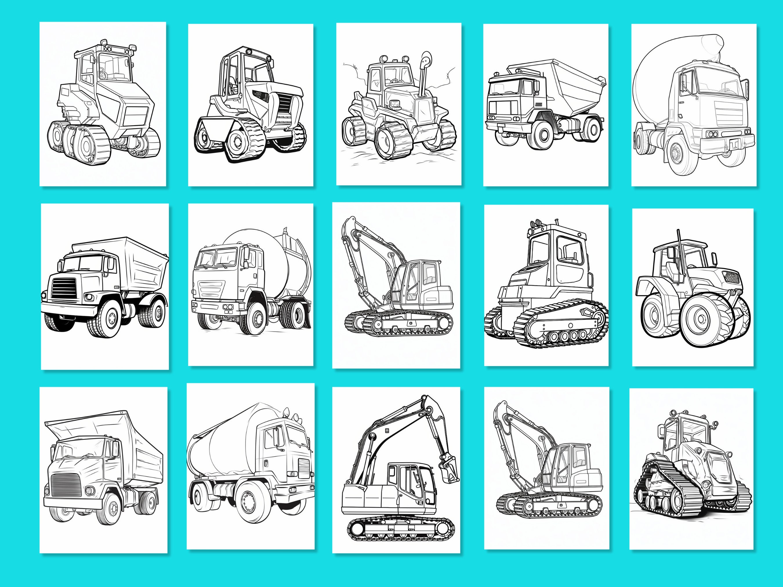 Construction Truck Coloring Book | Printable Kids Coloring Pages ...