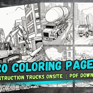 Construction Truck Coloring Book | Printable Kids Coloring Pages ...