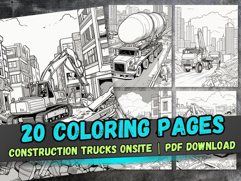 Construction Truck Coloring Book | Printable Kids Coloring Pages ...