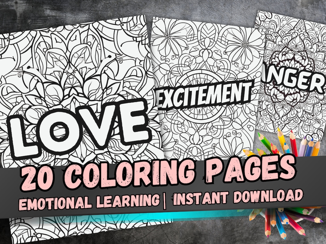 Adults, Teens and Kids Emotion Coloring Pages - Printable Feelings ...