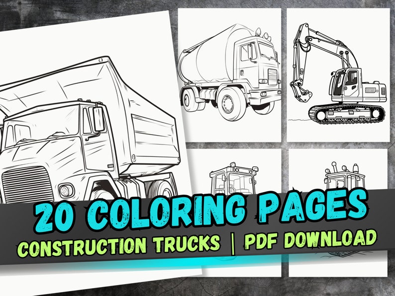 Construction Truck Coloring Book | Printable Kids Coloring Pages ...