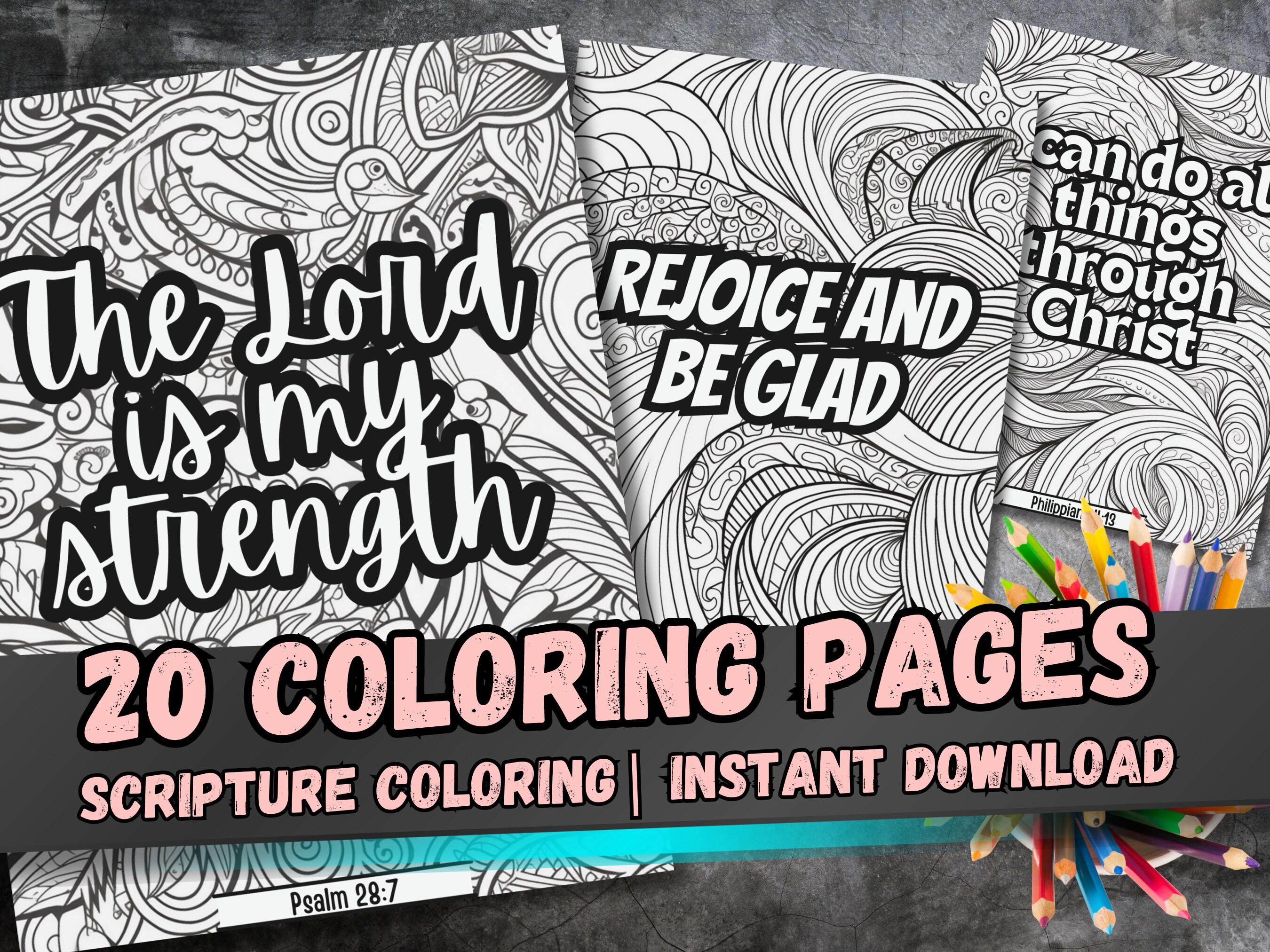 Bible Journaling & Scripture Coloring Pages for Christian Faith ...