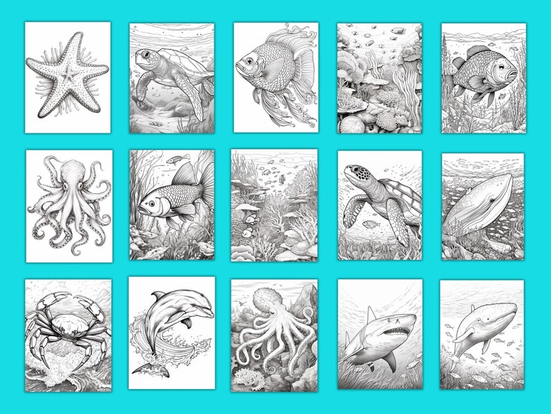 Deep Sea Coloring Pages for Kids Cute Drawings Underwater Princess ...