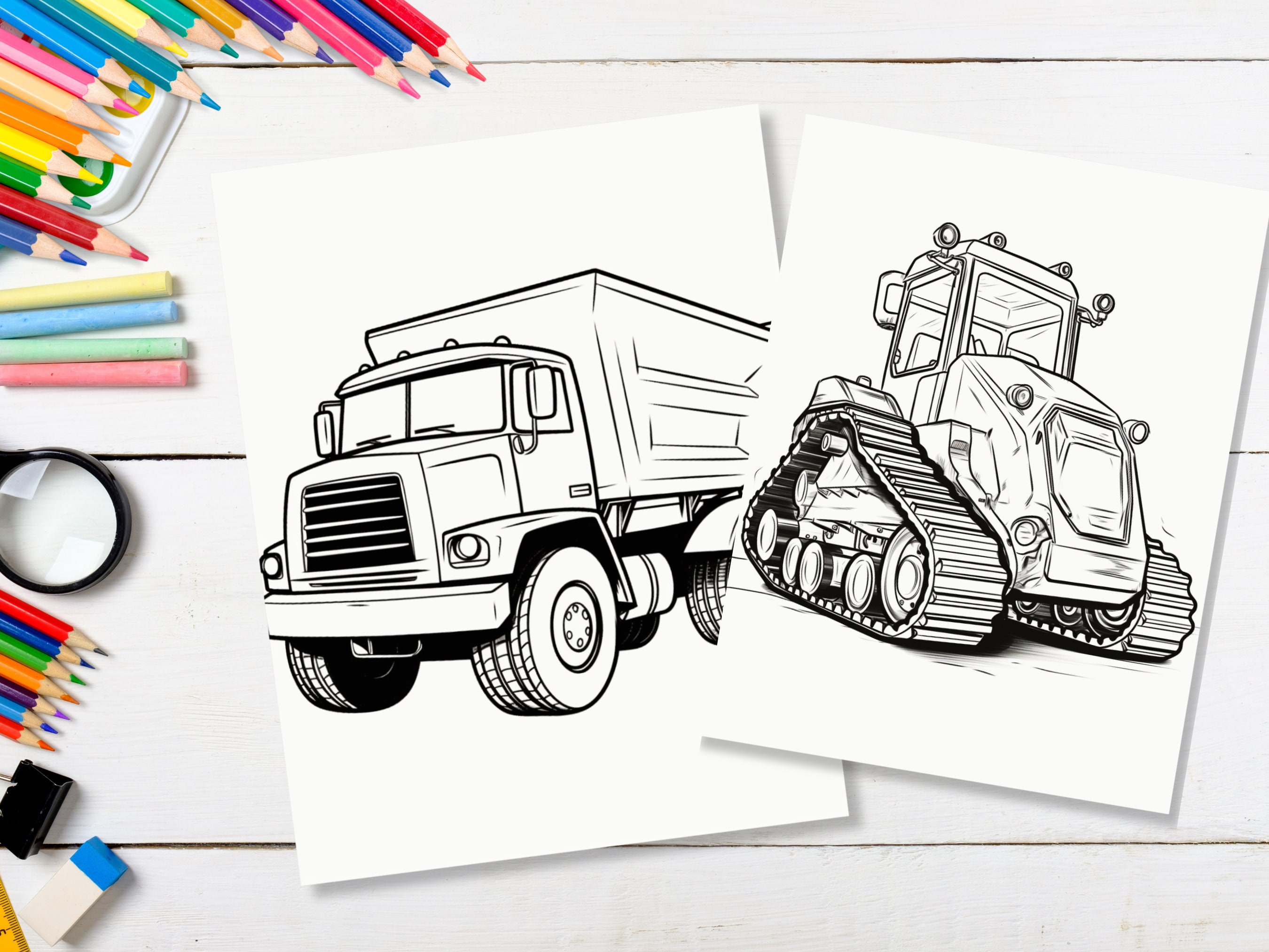 Construction Truck Coloring Book | Printable Kids Coloring Pages ...