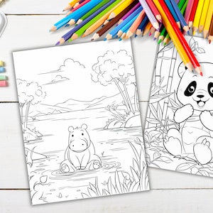 Cute Zoo Animal Coloring Pages Perfect for Kids and Adults Fun and ...