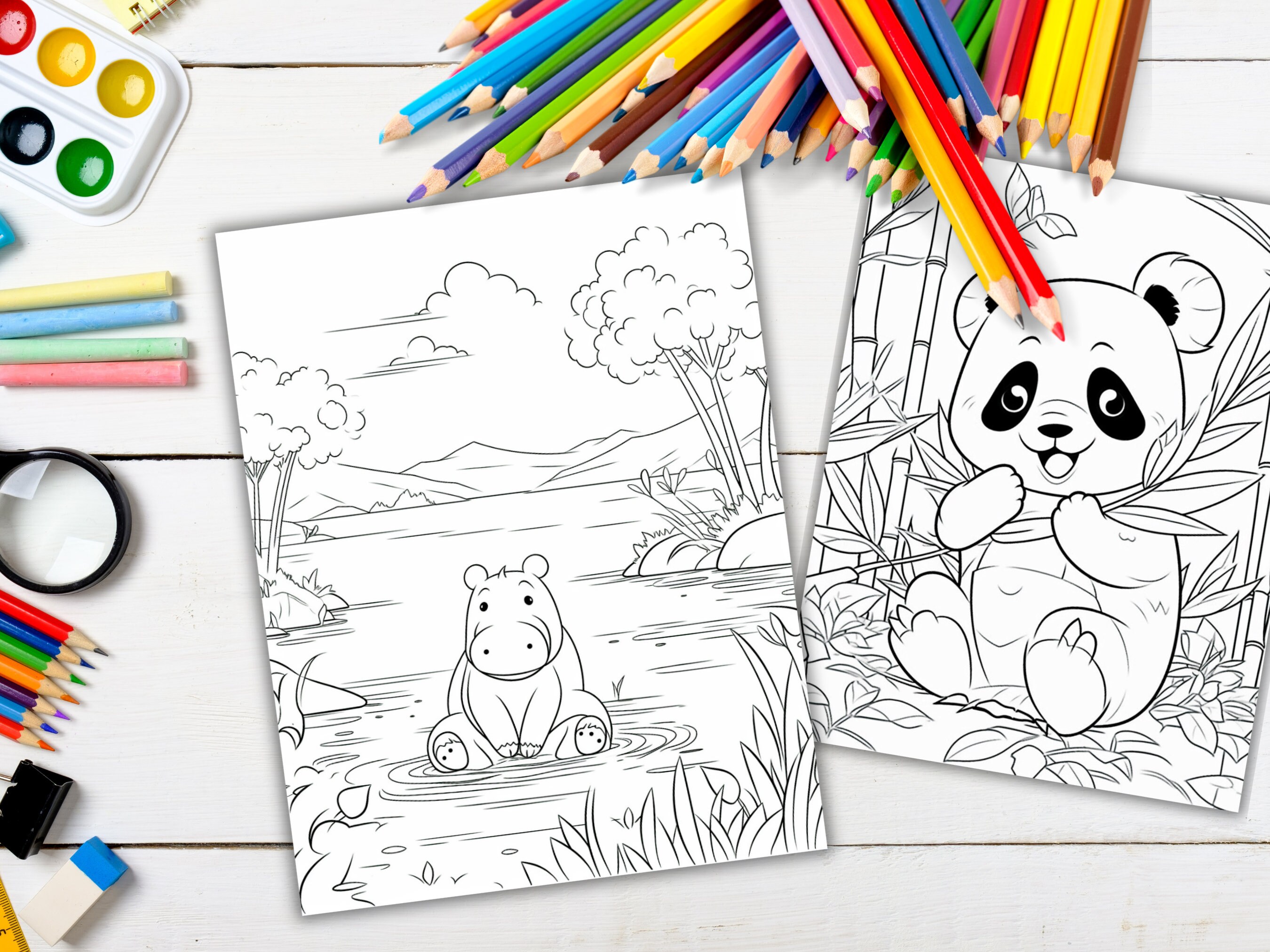 Cute Zoo Animal Coloring Pages Perfect for Kids and Adults Fun and ...
