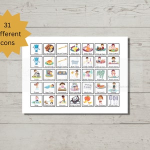 Kids Daily Responsibilities Chart, Daily Chore Chart Morning/evening ...