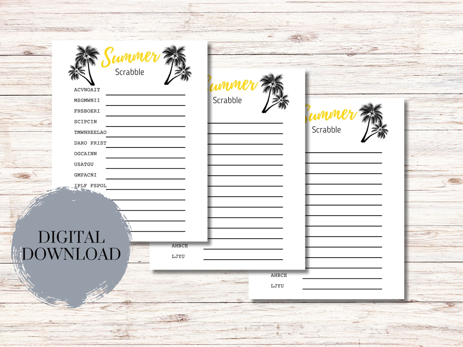 Summer Word Search Puzzle, Summer Scrabble, Summer Games, Printable ...