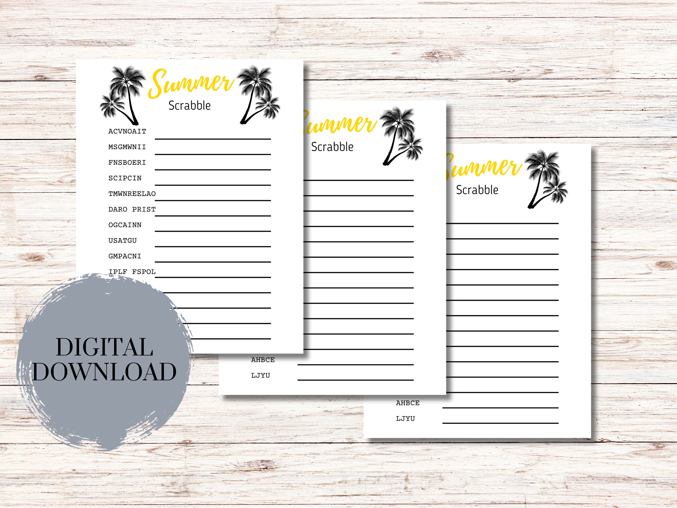 Summer Word Search Puzzle, Summer Scrabble, Summer Games, Printable ...