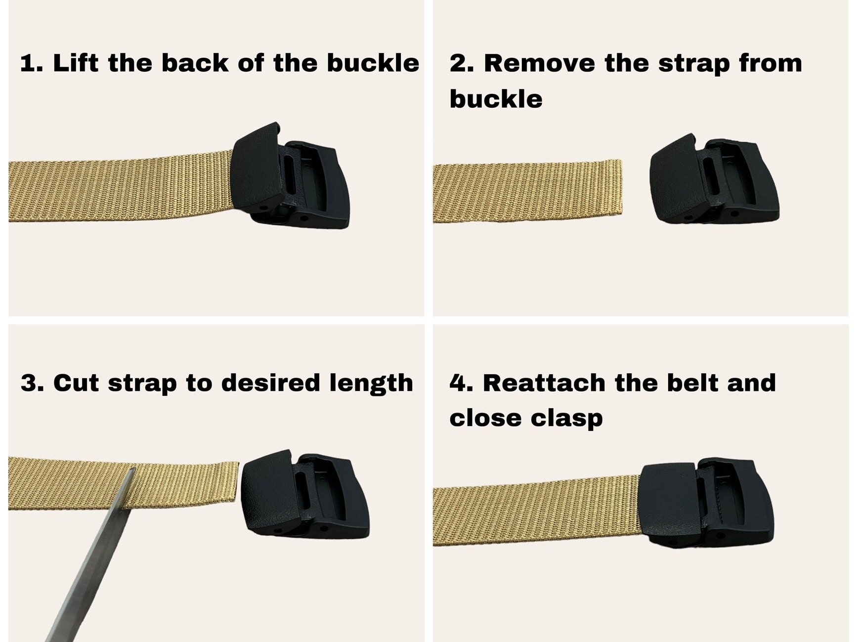 Nylon Web Belt: One Size, Tsa-friendly, Clip Closure - Etsy