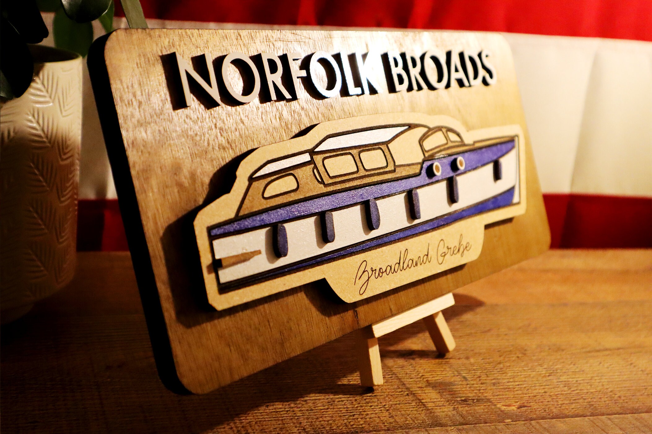 Customisable Hand Made 3D Colour Boat Plaque Sign Wall - Etsy UK