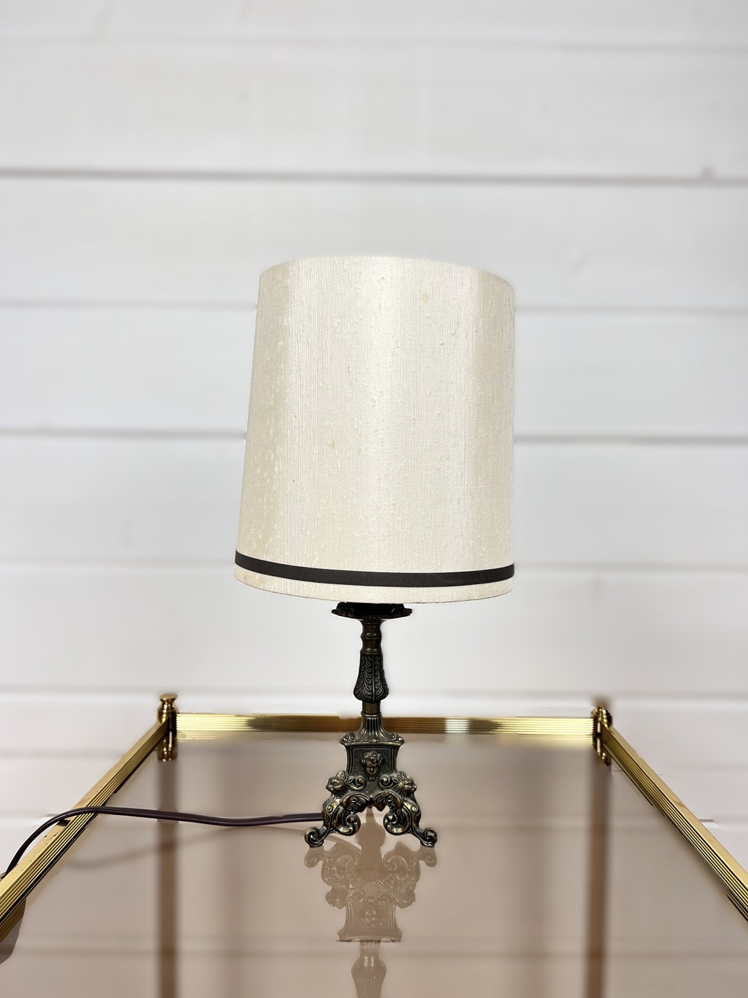 Antique Renaissance Bronze Table Lamp Elegant Small Lamp With Shade - Etsy