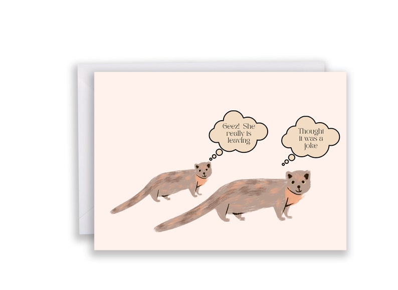 Funny Farewell Card, Possum Design, Goodbye Gift (PDF Printable A5 Size ...