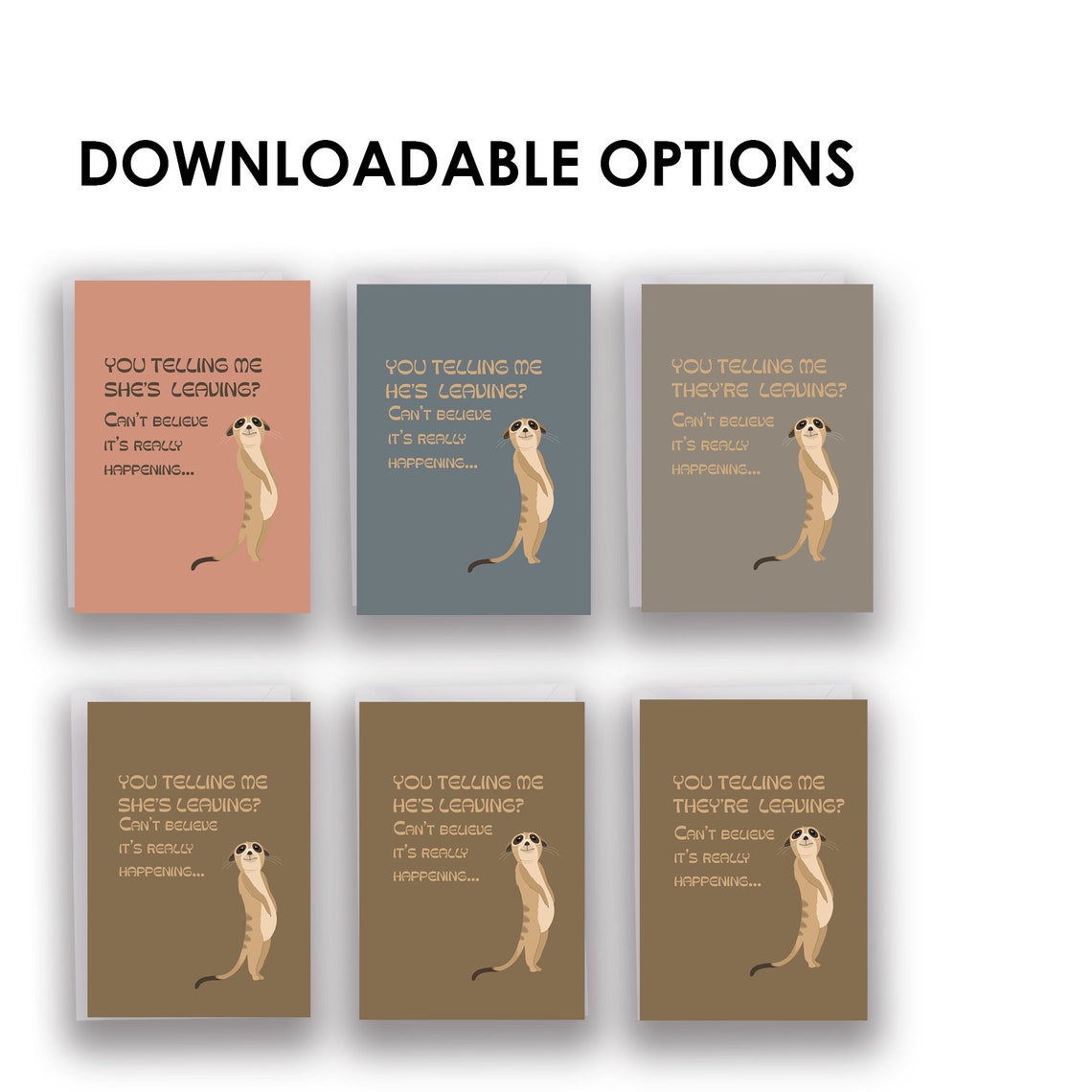 Funny Farewell Card Printable, Digital Goodbye Card, Funny Retirement ...