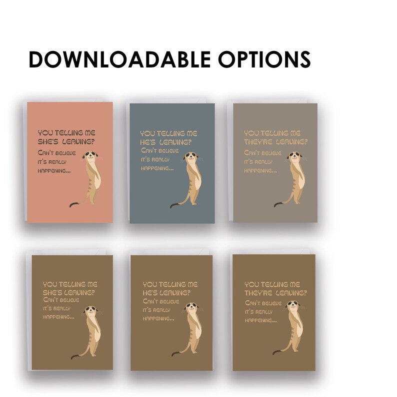 Funny Farewell Card Printable, Digital Goodbye Card, Funny Retirement ...