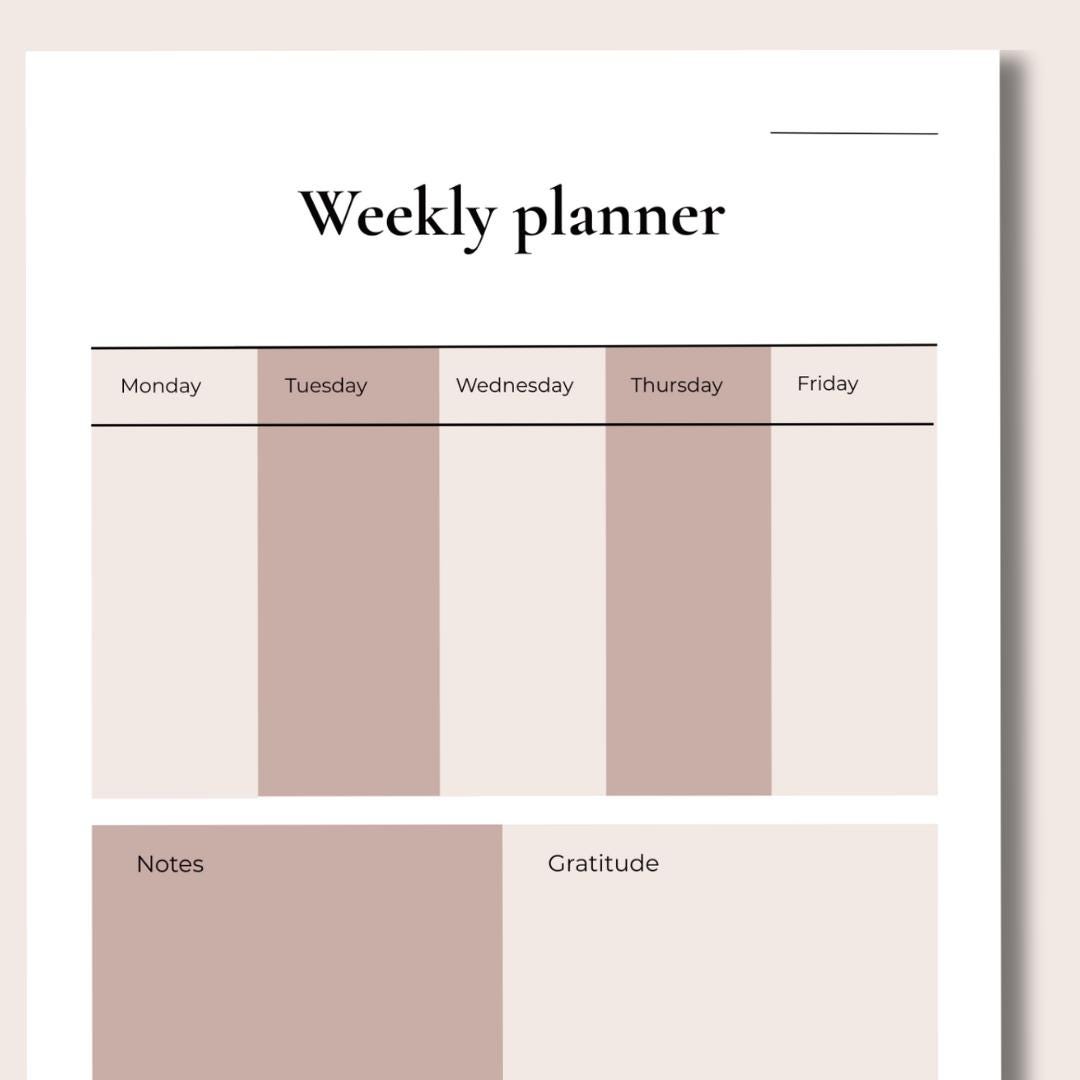 Christian Weekly Planner Printable – Minimalist 12-week Faith Planner ...