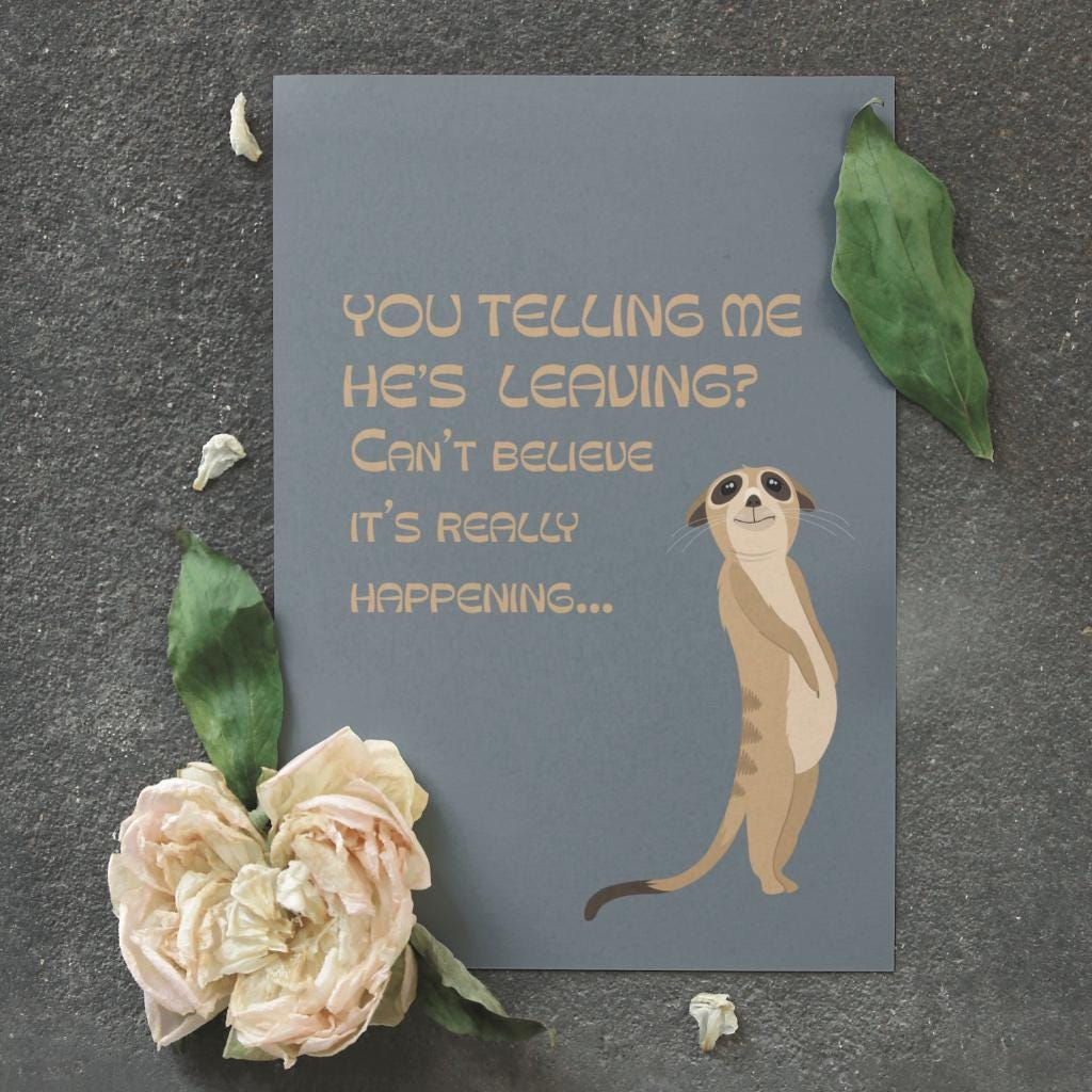 Funny Farewell Card Printable, Digital Goodbye Card, Funny Retirement ...