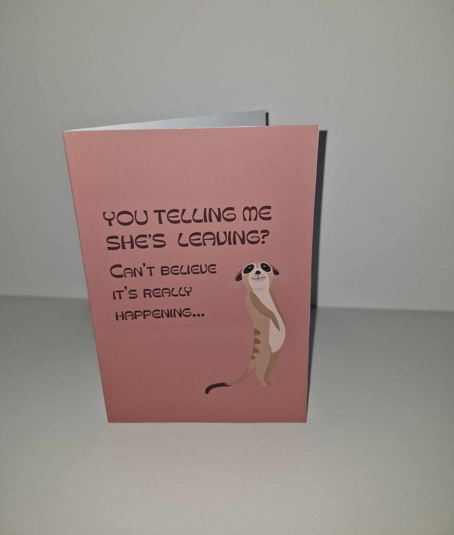 Funny Farewell Card Printable, Digital Goodbye Card, Funny Retirement ...