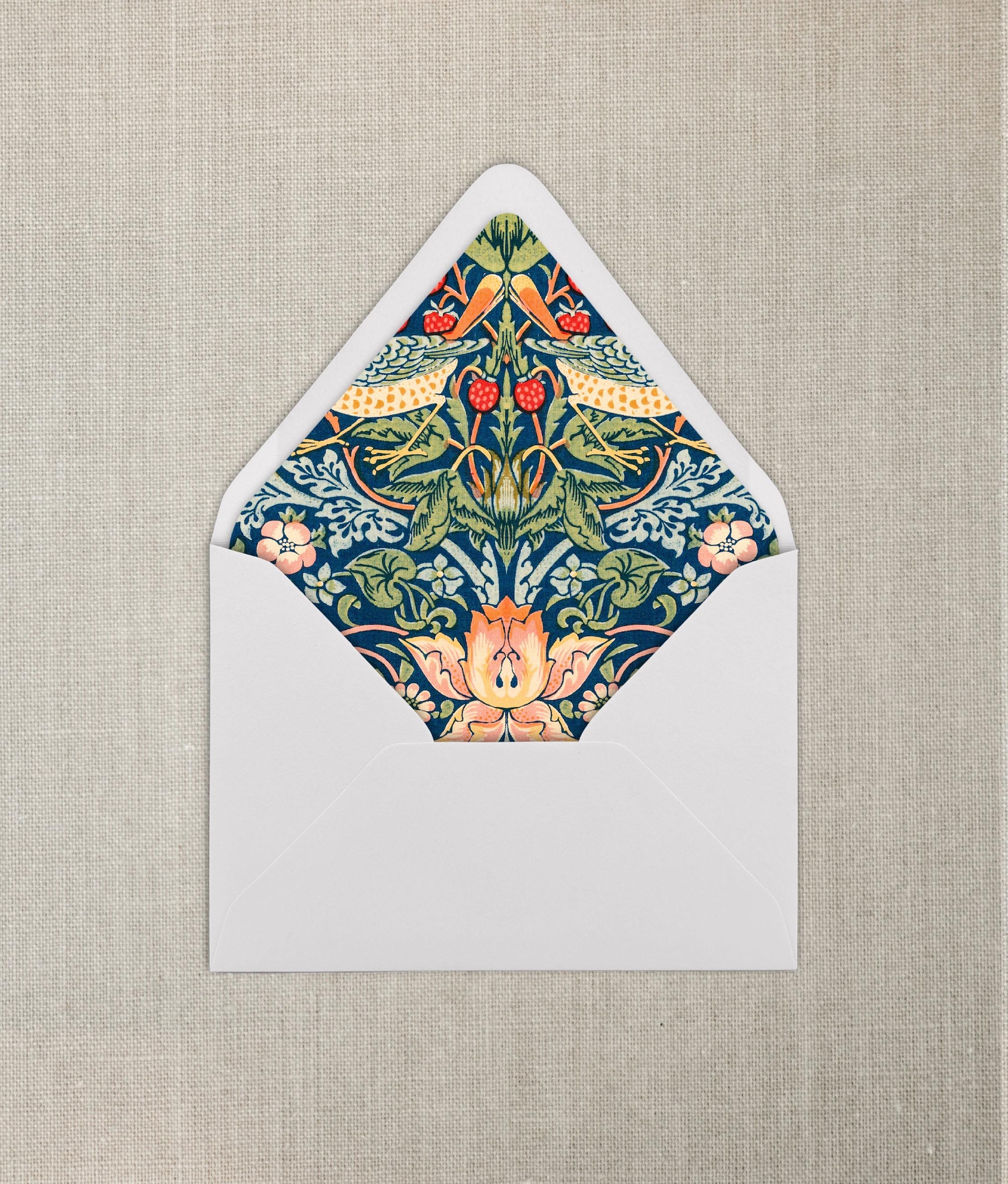 Blue Bird Vintage Floral Pattern Envelope Liner | A7 | Fine Art ...