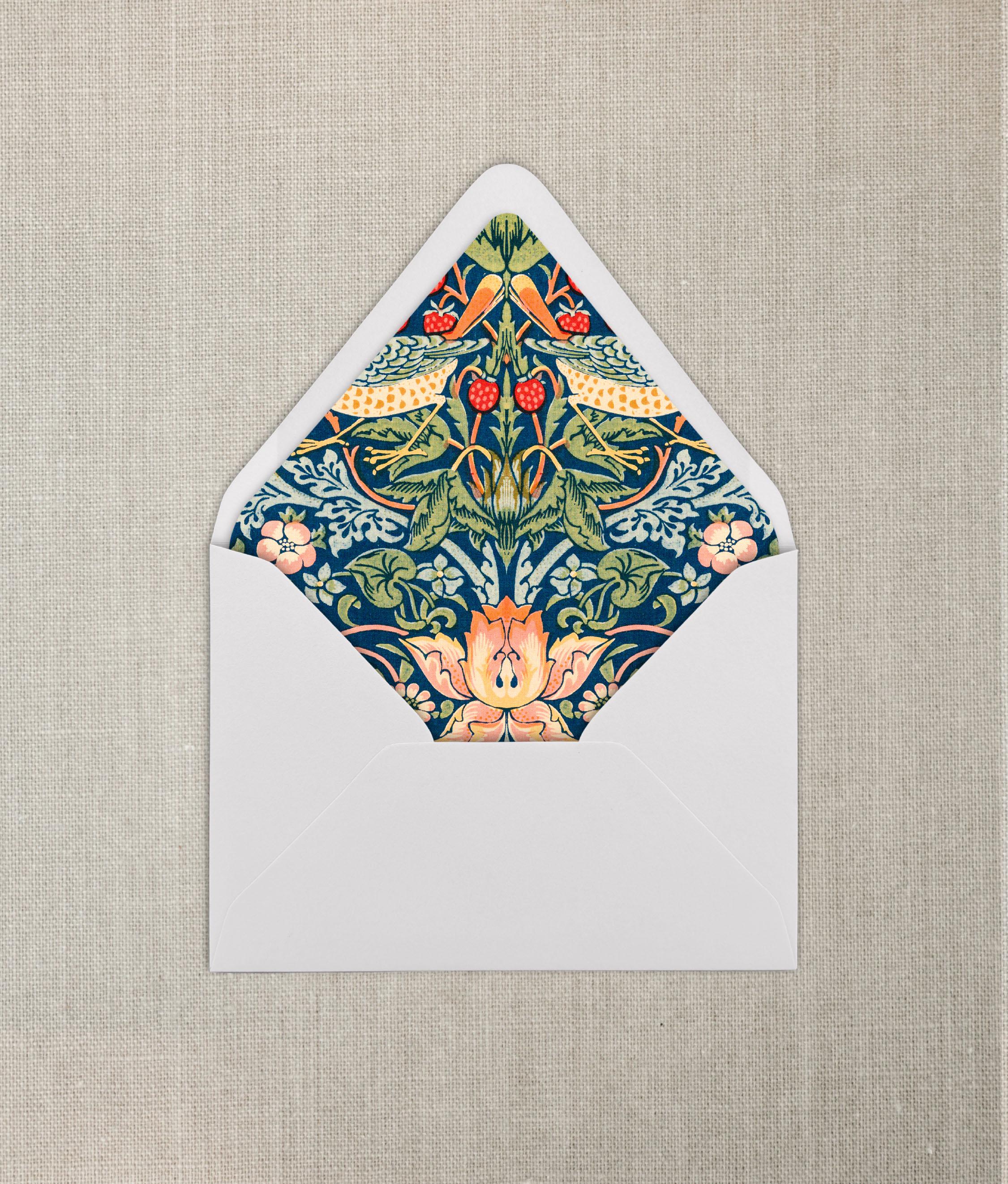 Blue Bird Vintage Floral Pattern Envelope Liner | A7 | Fine Art ...