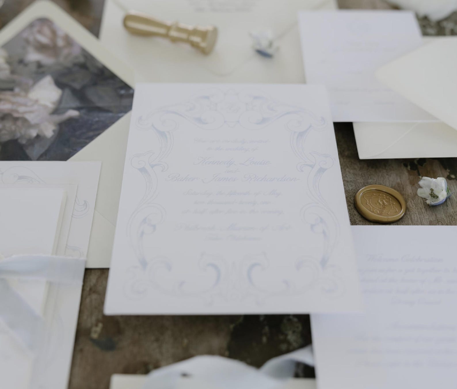 6-PC Ornamental Frame Wedding Invitation | Marjorie | Traditional ...