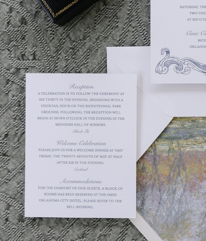6-PC Ornamental Border Wedding Invitation | Heidi | Traditional ...