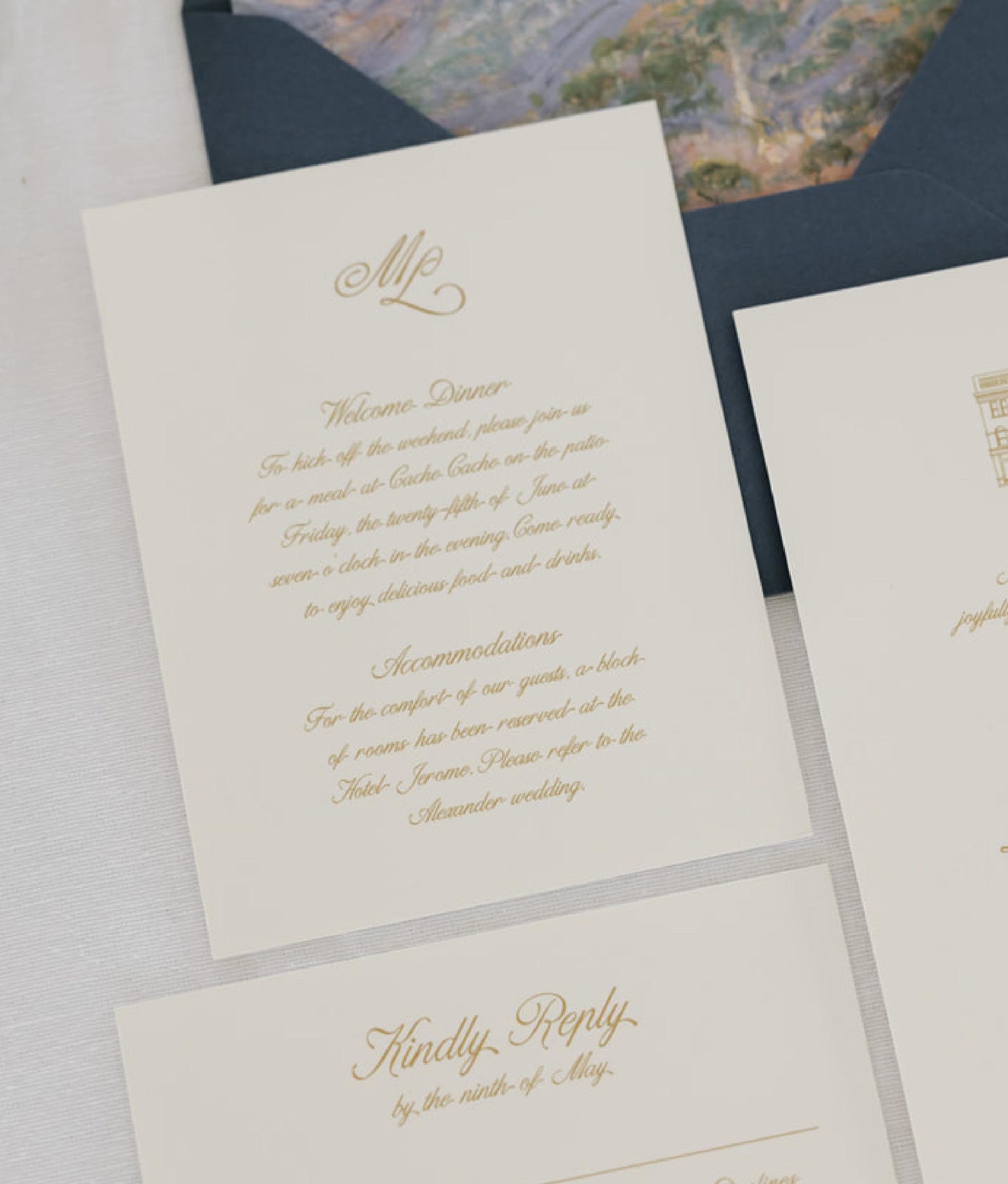6-PC Classic Simple Wedding Invitation | Emma | Traditional Invitation ...