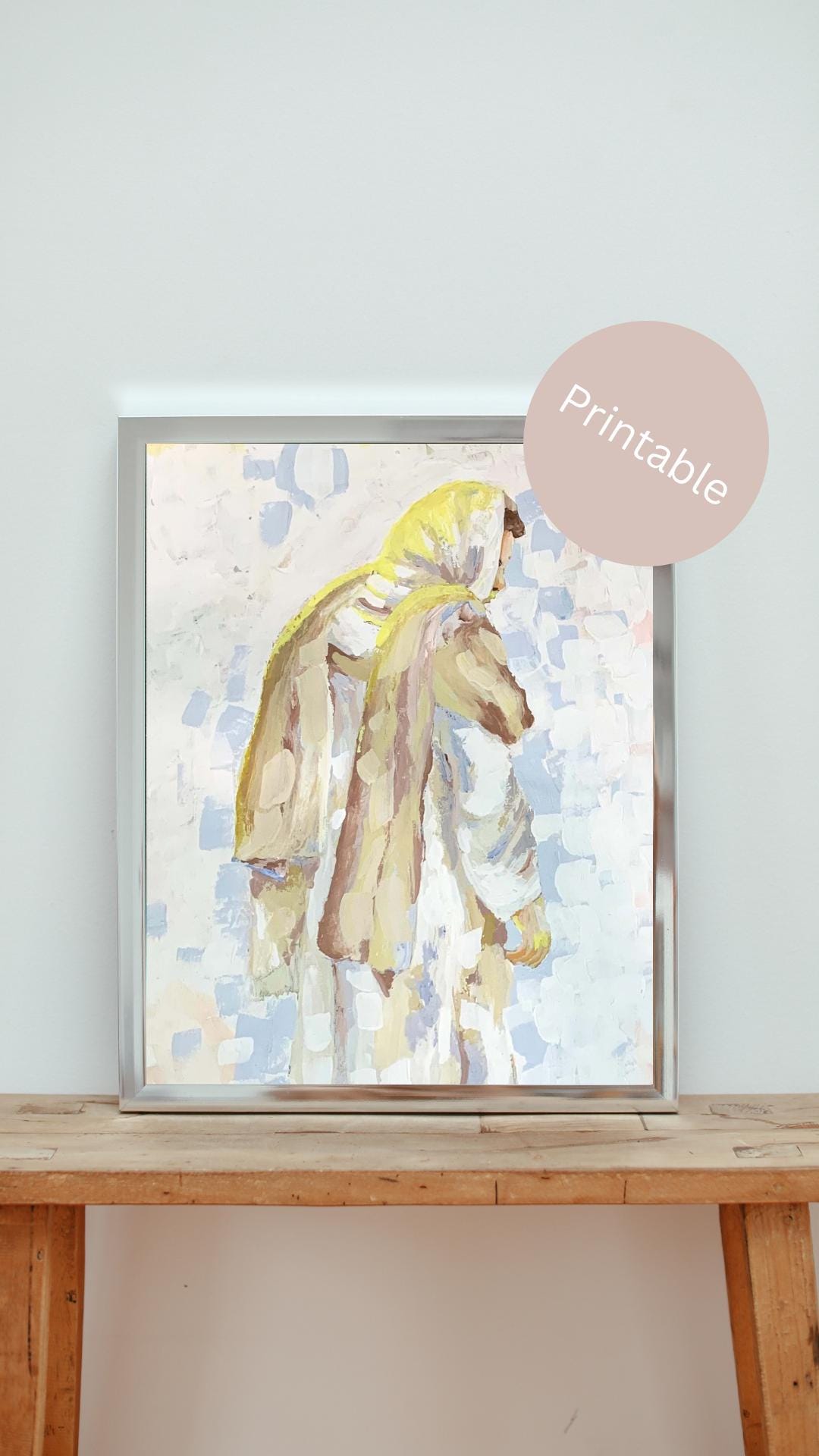 Neutral Jesus Christ Artwork Painting walk With Me, LDS Christian Art ...