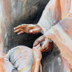 Christian Biblical Christs Hands Artwork, LDS Scripture Cards, “by His ...