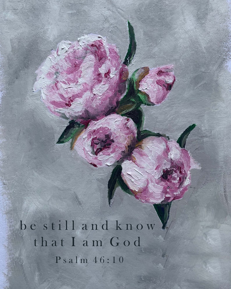 Be Still and Know, Christian Wall Art, Traditional Bible Verse Print ...