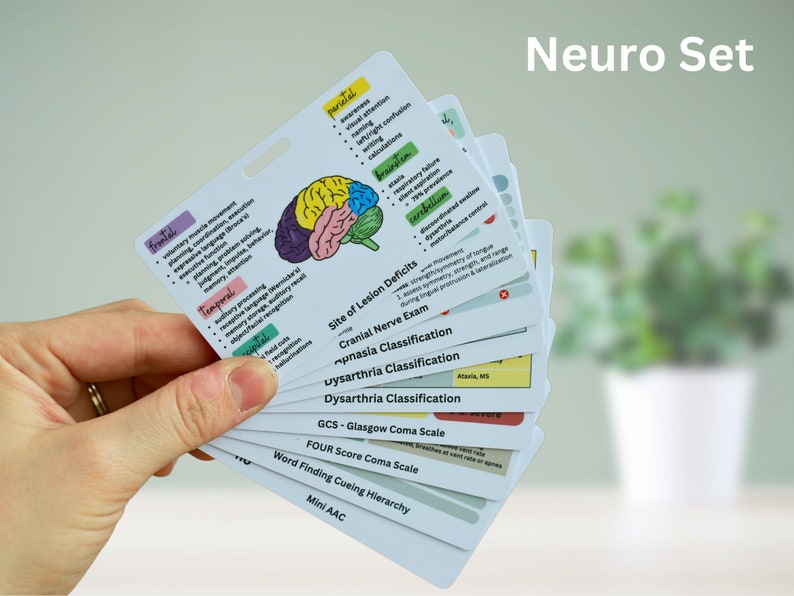 Medical SLP Badge Reference Cards - Etsy