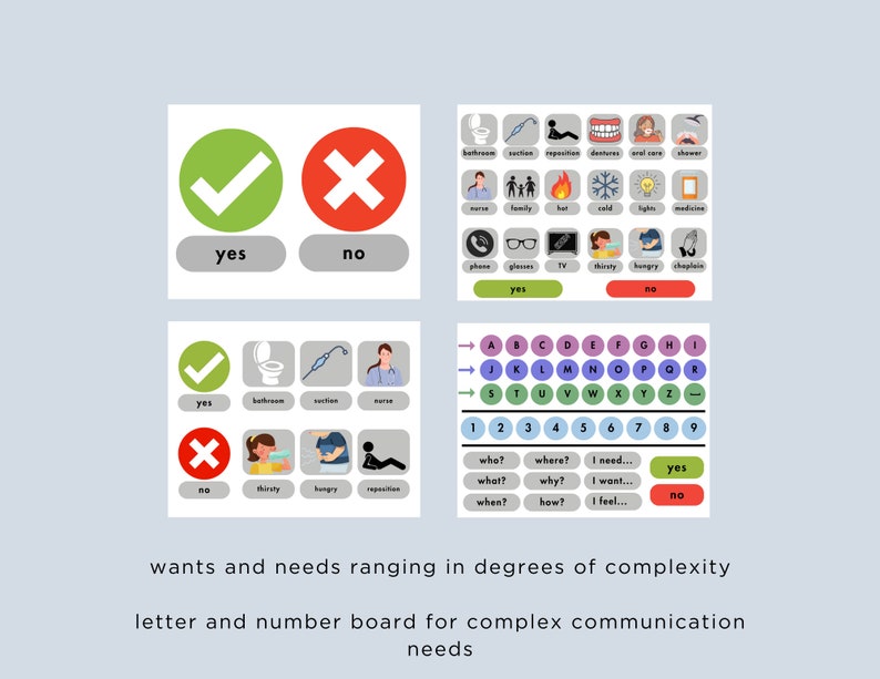 Adult AAC Downloadable Communication Boards, Medical SLP Stroke ...