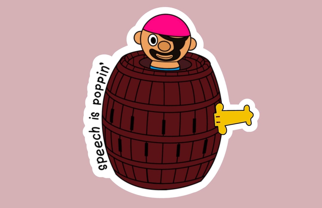 Pop the Pirate School SLP Sticker, Pediatric SLP, Speech Therapy Gifts ...