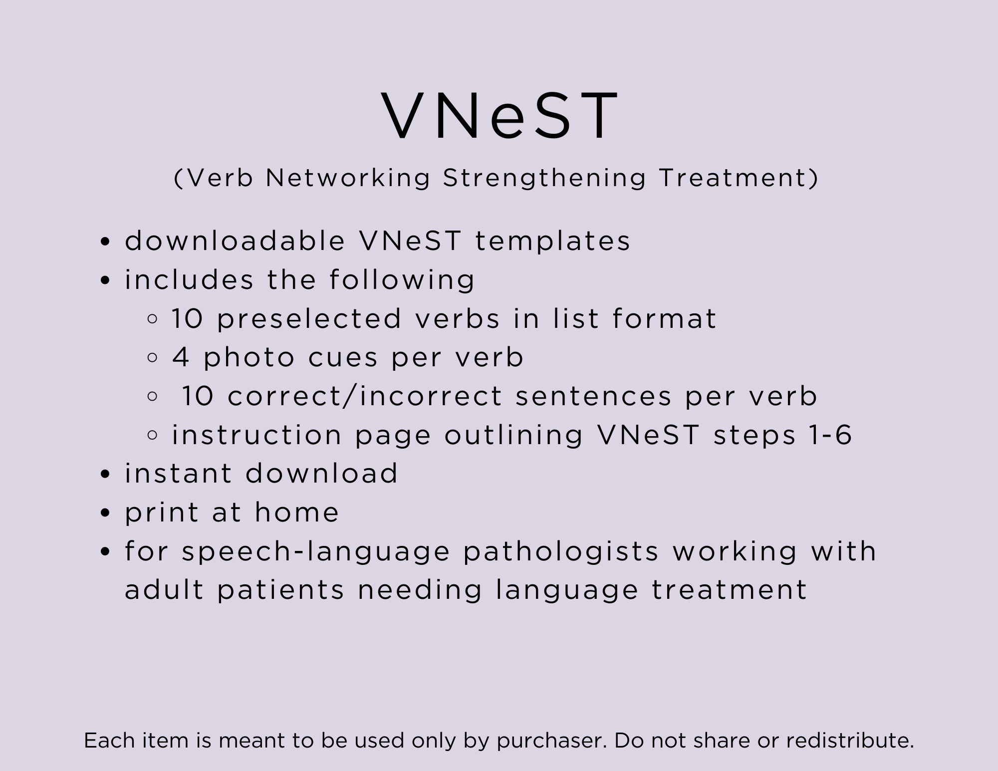 Vnest, SLP Downloadable Resource, Verb Network, Stroke Therapy, Medical ...