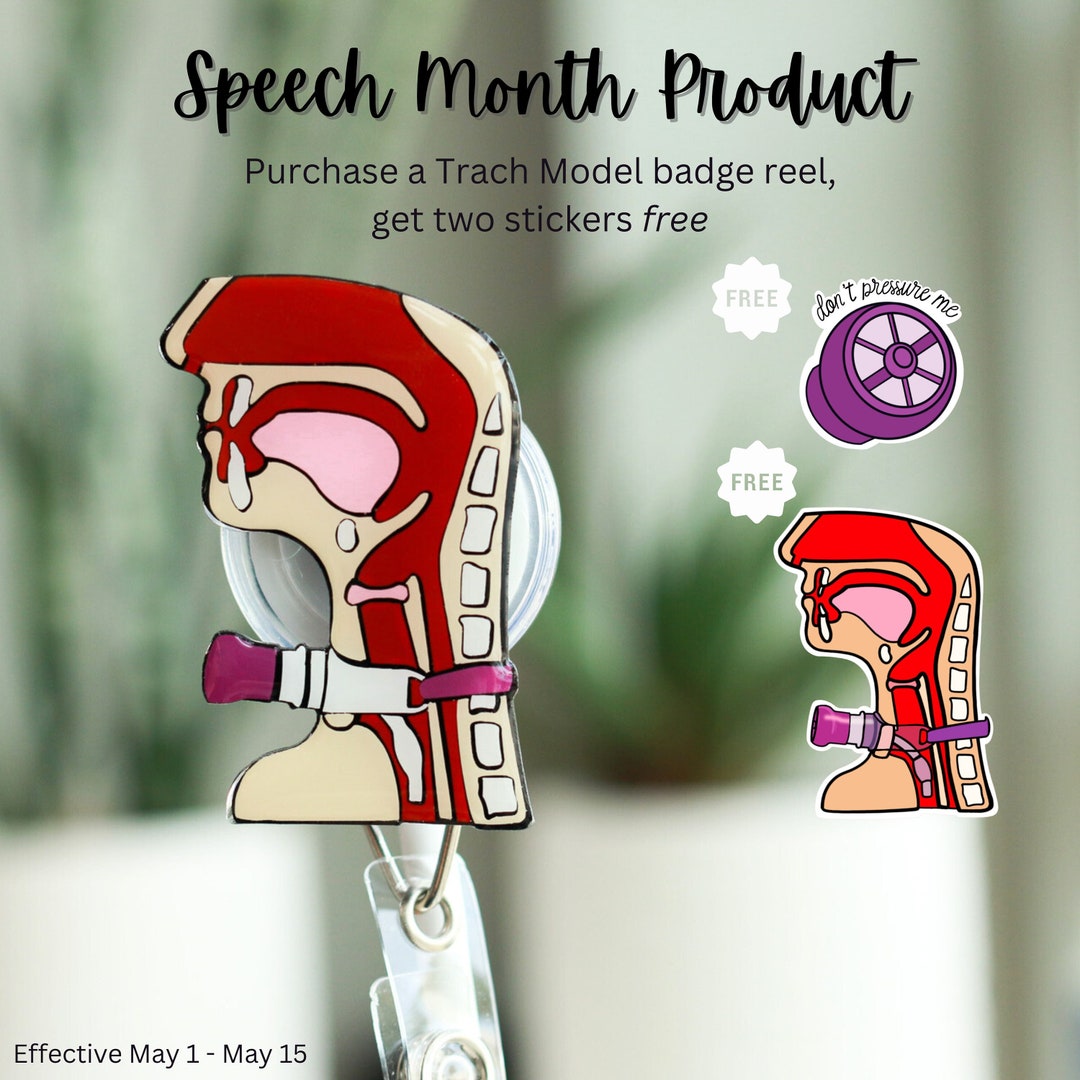 Tracheostomy Model SLP Badge Reel - Etsy