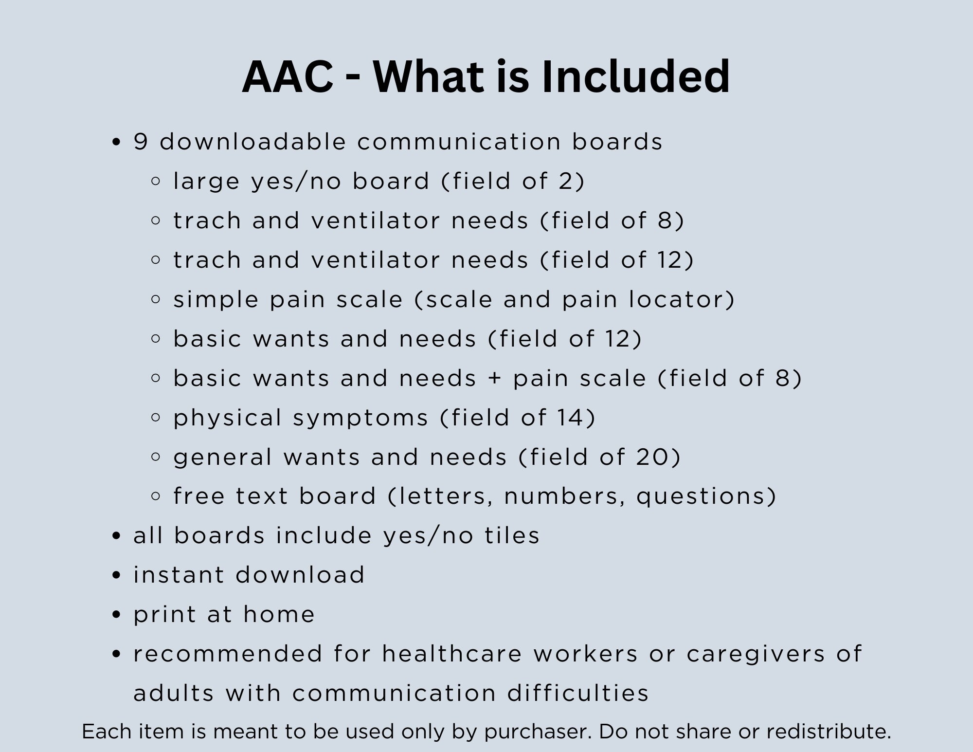 Adult AAC Downloadable Communication Boards, Medical SLP Stroke ...