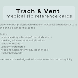 Medical SLP Badge Reference Cards - Etsy