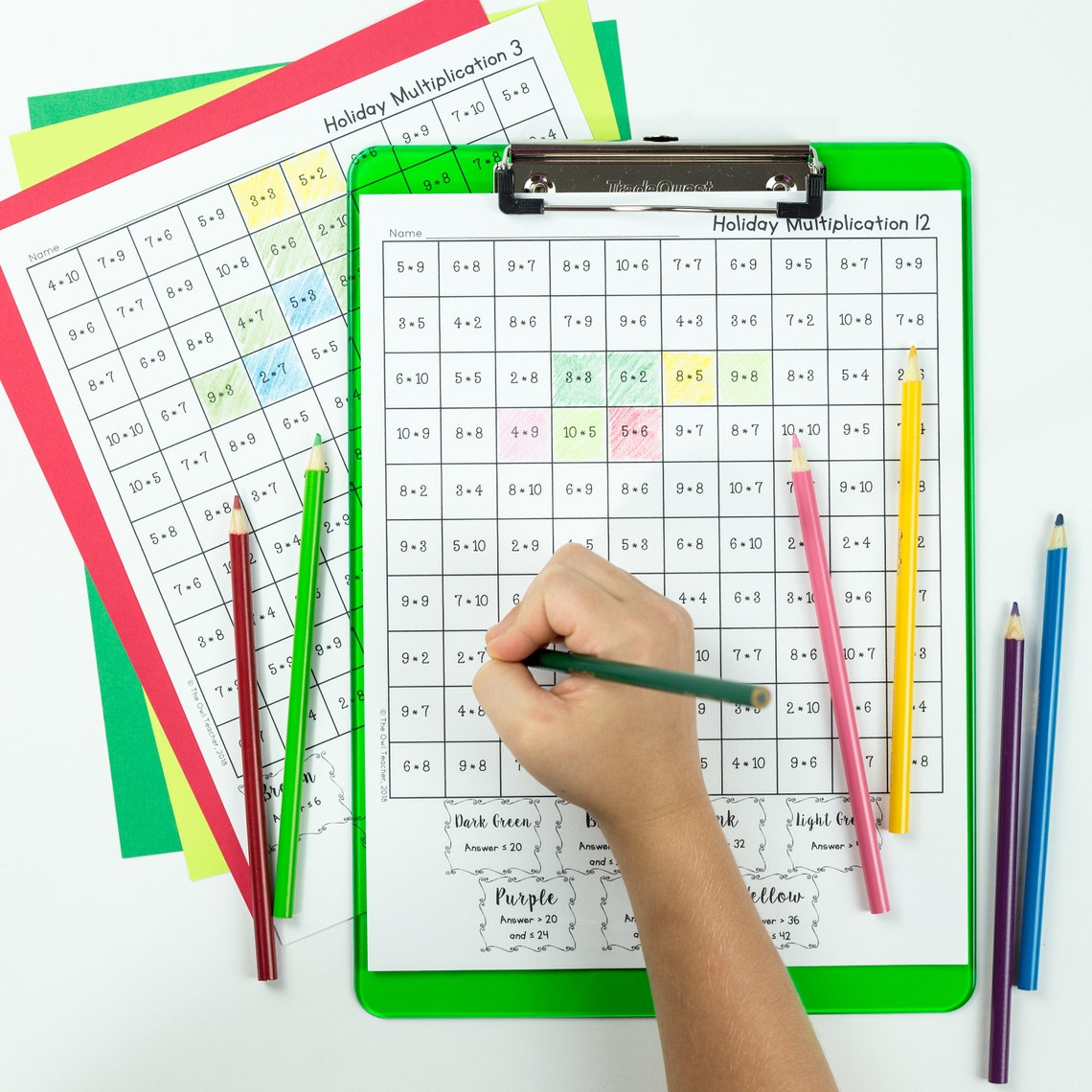 Christmas Multiplication Mystery Pictures Puzzle - Etsy