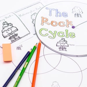 Rocks and Minerals Unit Types of Rocks & Rock Cycle Worksheets and ...