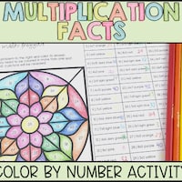 Telling Time Color by Number Worksheets, Math Coloring Pages, Color by ...