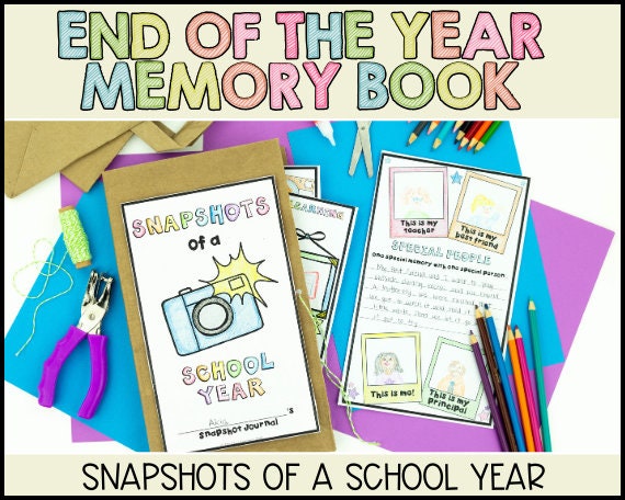 End of the Year Snapshots of a School Year Memory Book - Etsy